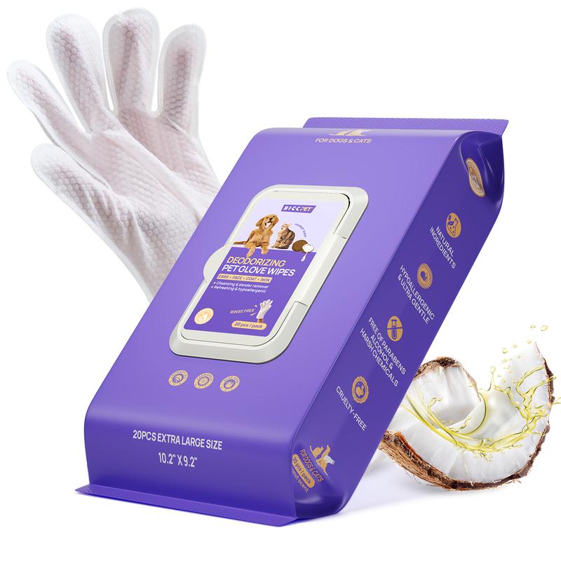 PurePaws Deodorizing Pet Glove Wipes (20 Pack) – Pure Paws